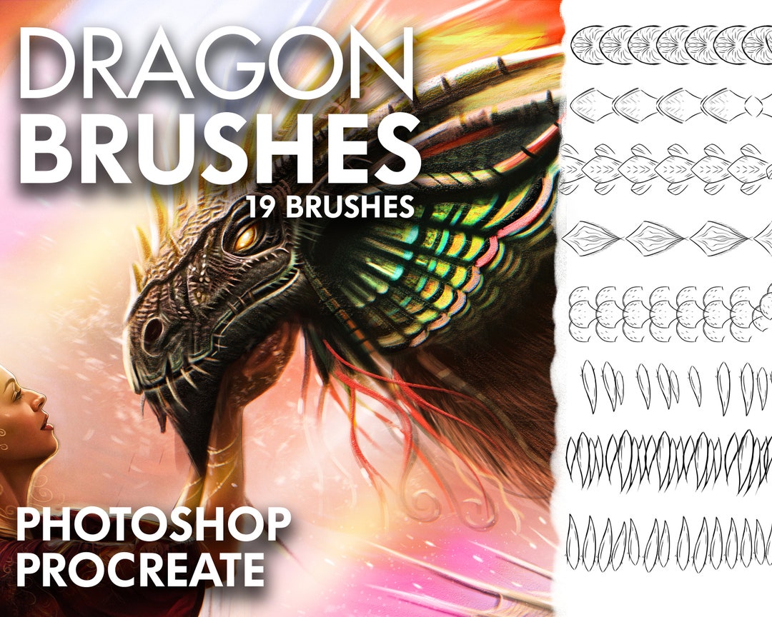 Dragon Brushes for Photoshop and Procreate - Etsy
