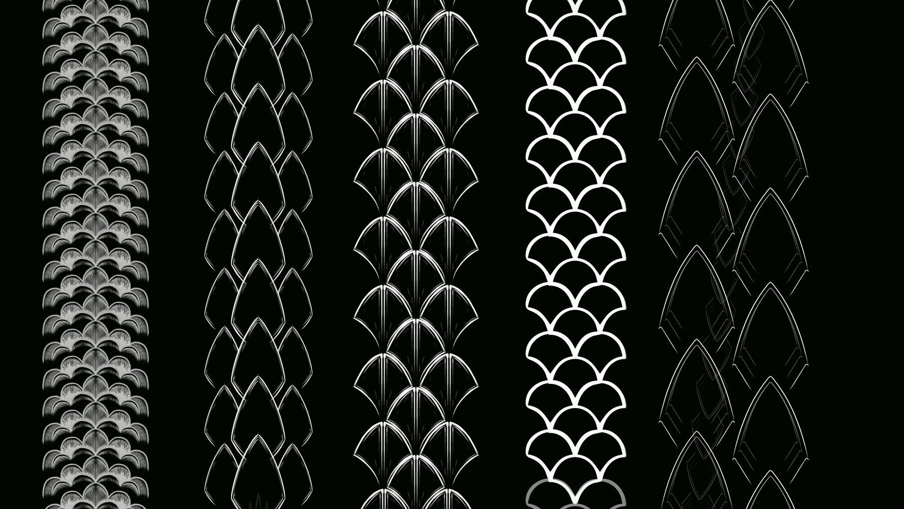 Dragon Scale Brushes for Photoshop and Procreate - Etsy