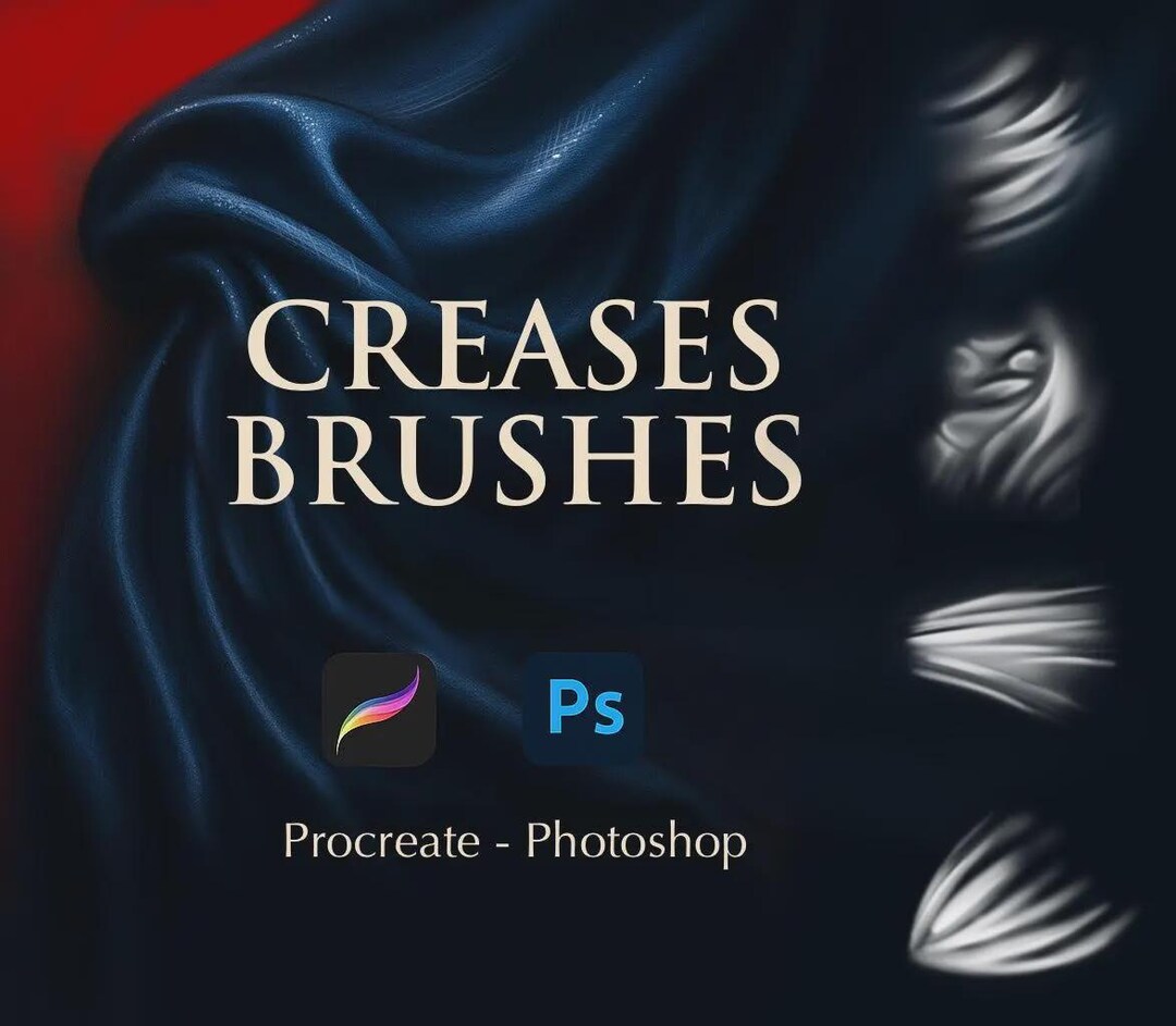 Creases Brushes for Photoshop and Procreate - Etsy