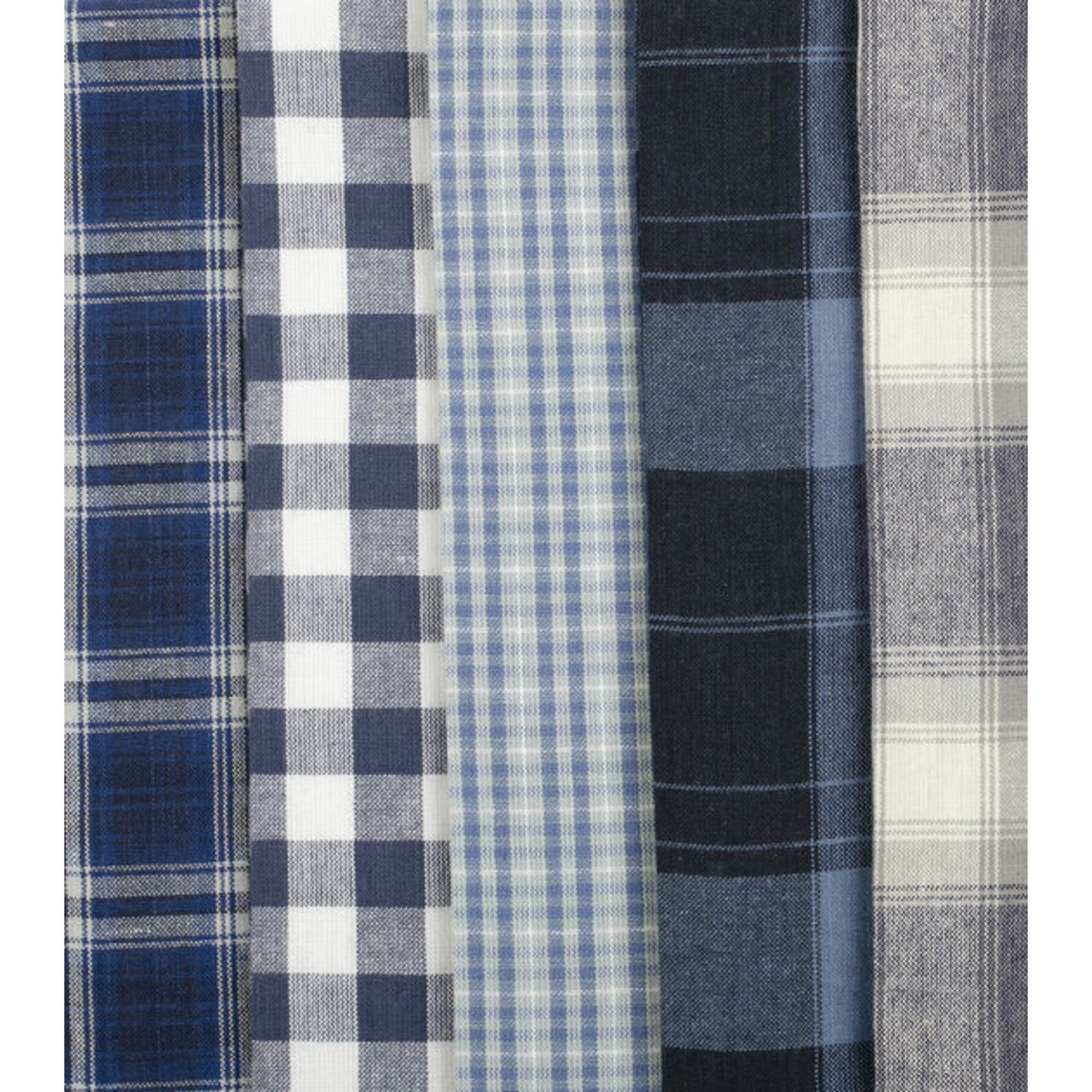 Blue & Gray Plaid Fat Quarter Fabric Bundle / 5 Pieces / | Etsy