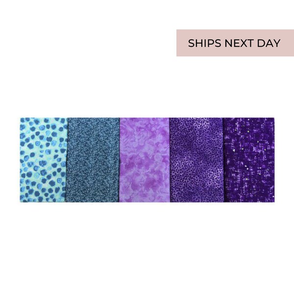 Purple Teal Fabric - Etsy