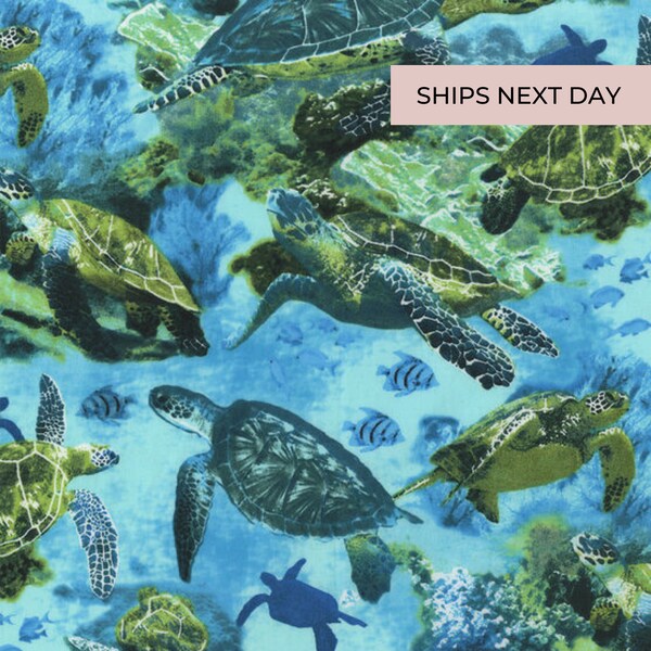 Sea Life Fabric Panel - Etsy