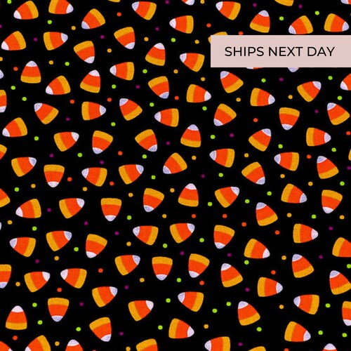 Candy Corn Cotton Fabric / 100% Cotton / Halloween Fabric / - Etsy