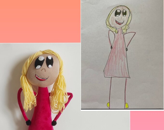 Toy From Kids Drawing Original Gift Made to Order Birthday Present Kids ...