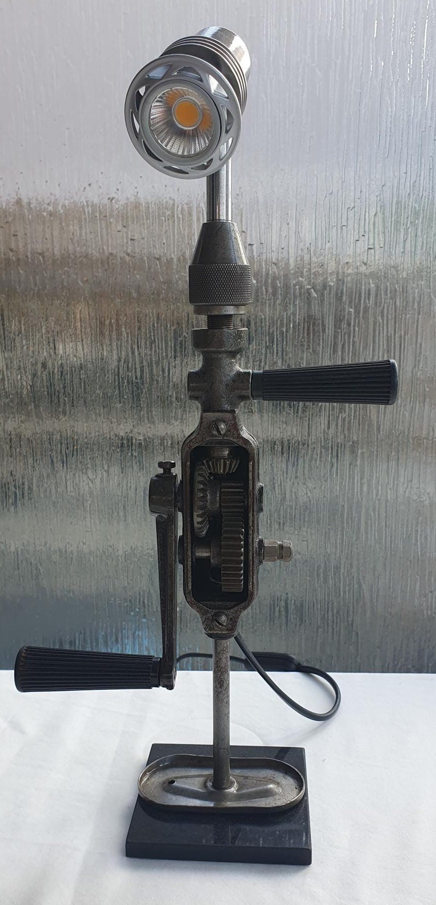 Bespoke Vintage Hand Drill Spot Light - Etsy