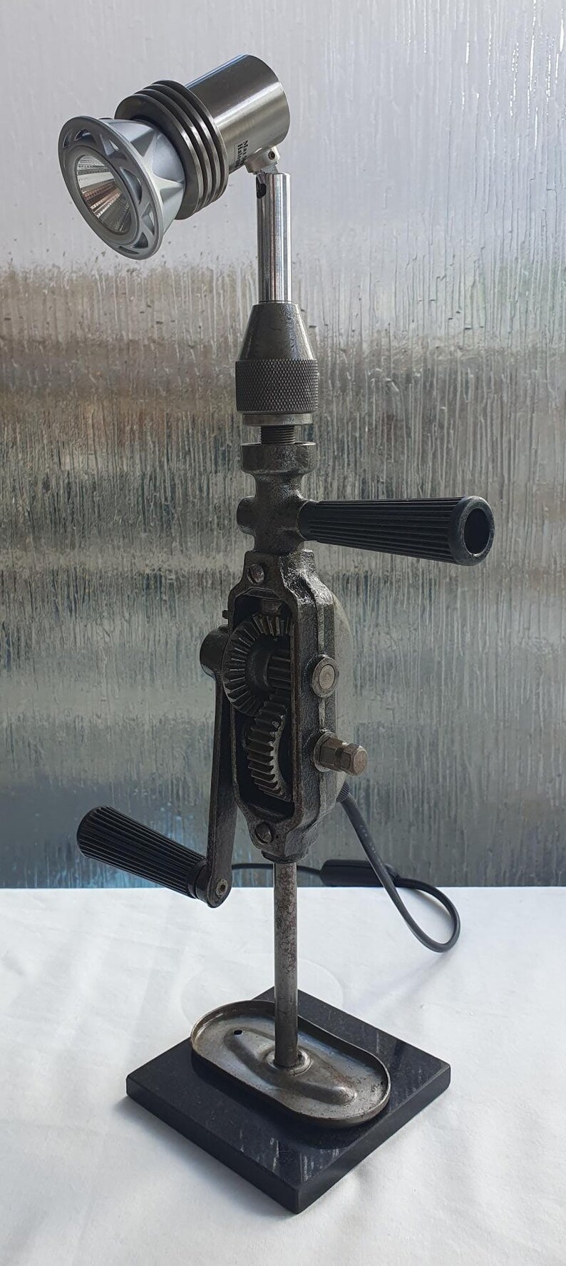 Bespoke Vintage Hand Drill Spot Light - Etsy