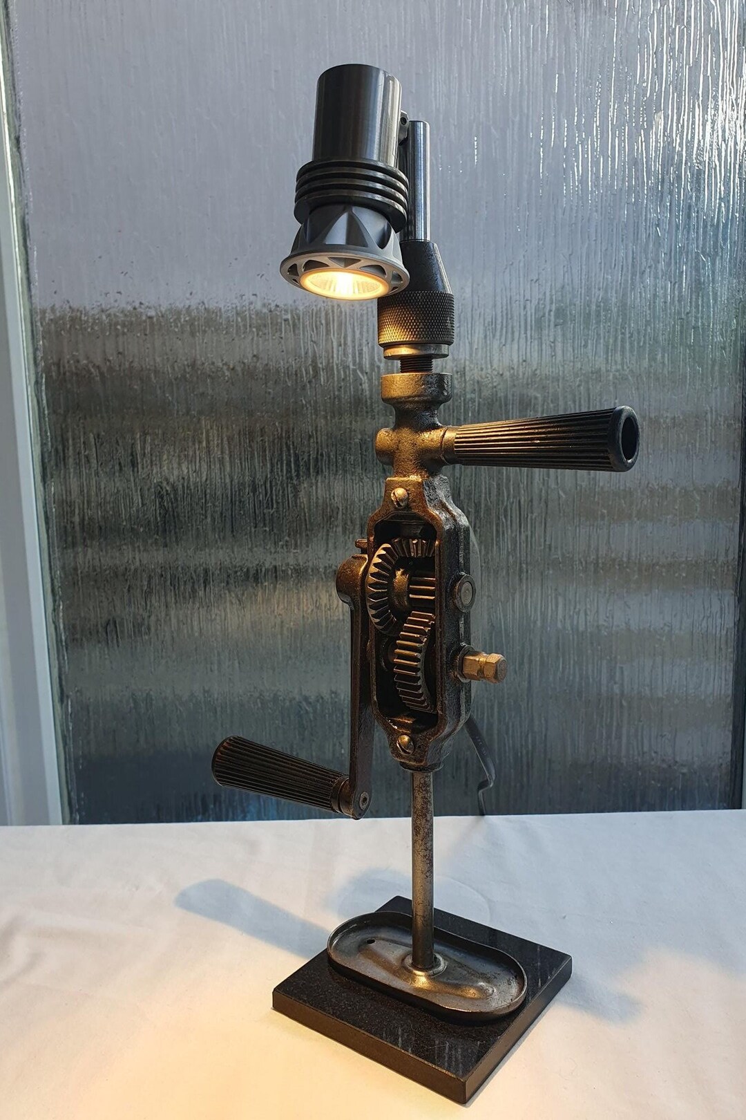 Bespoke Vintage Hand Drill Spot Light - Etsy