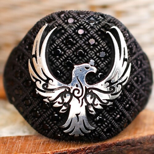 Rising Phoenix Handmade 3D Ring Solid Sterling Silver 925 - Etsy