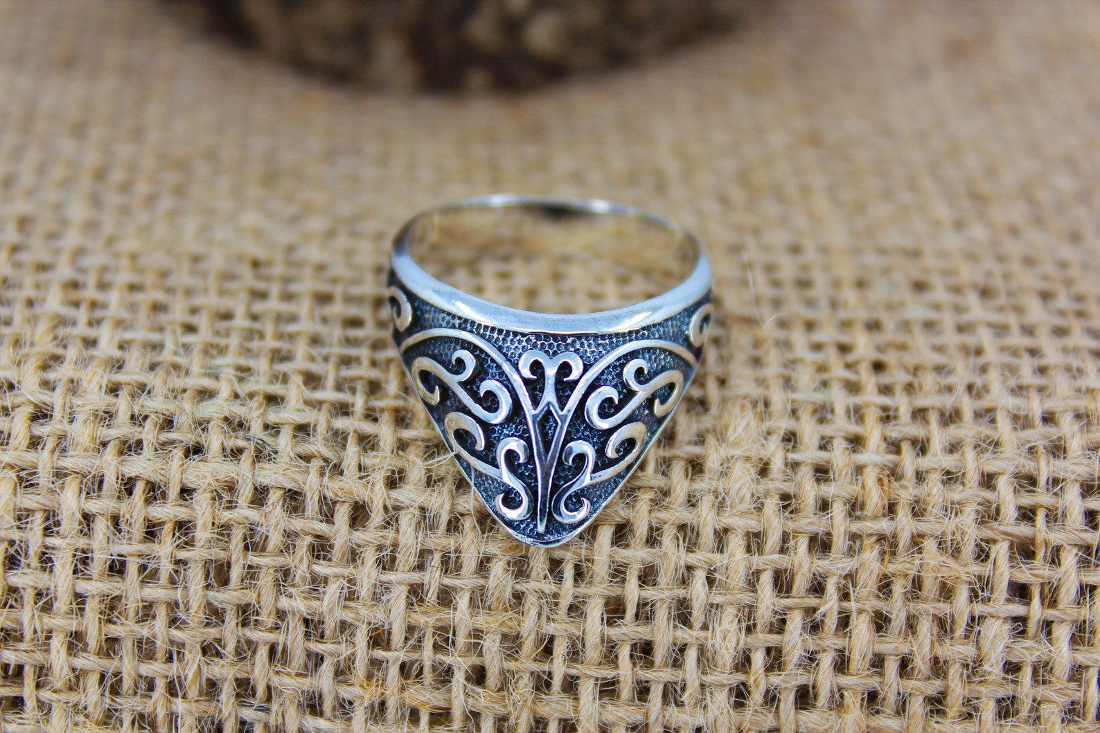 Turkish Ottoman Thumb Ring Solid 925 Sterling Silver Men's - Etsy