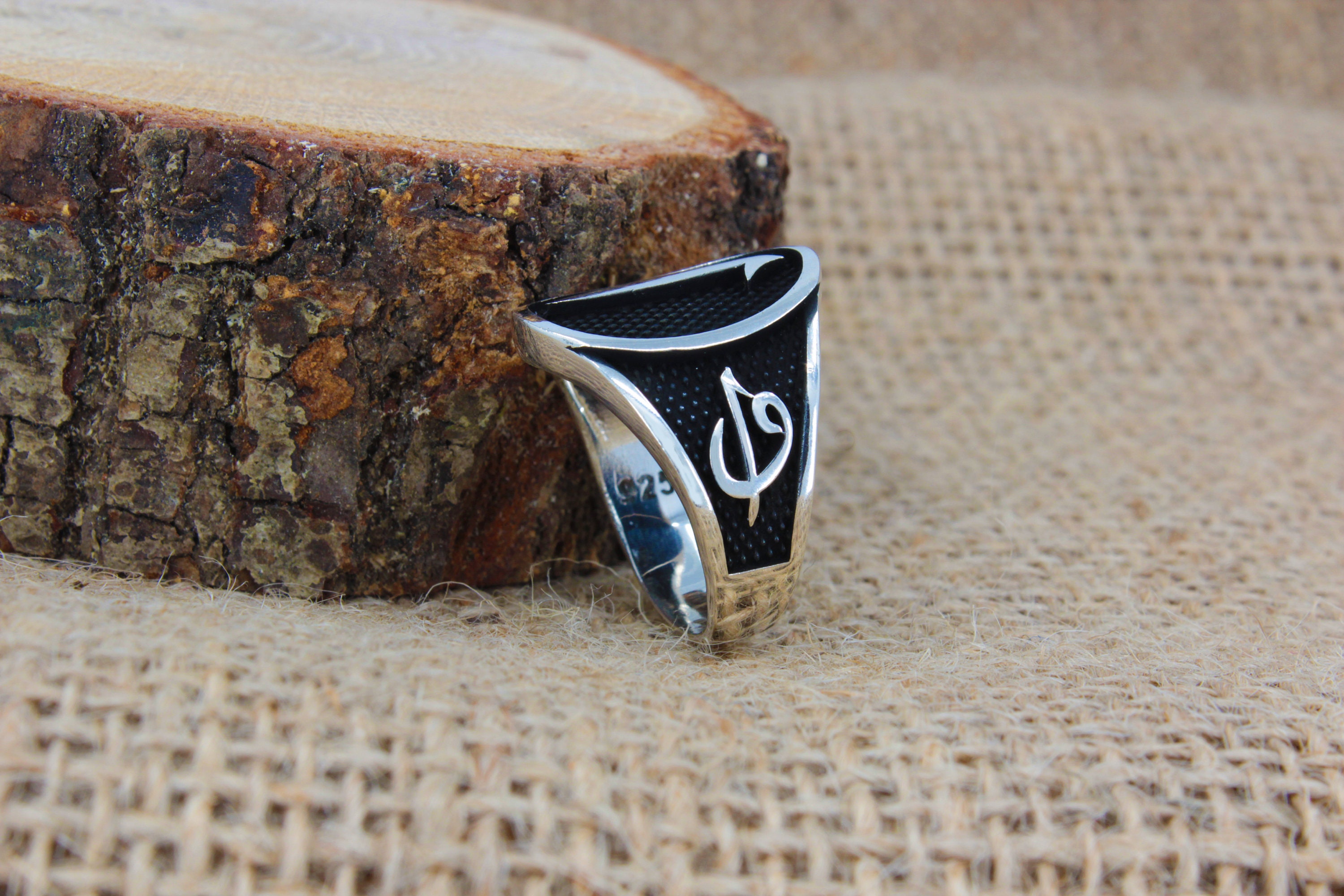 Islamic Letters Elif Vav Solid 925 Sterling Silver Men's - Etsy