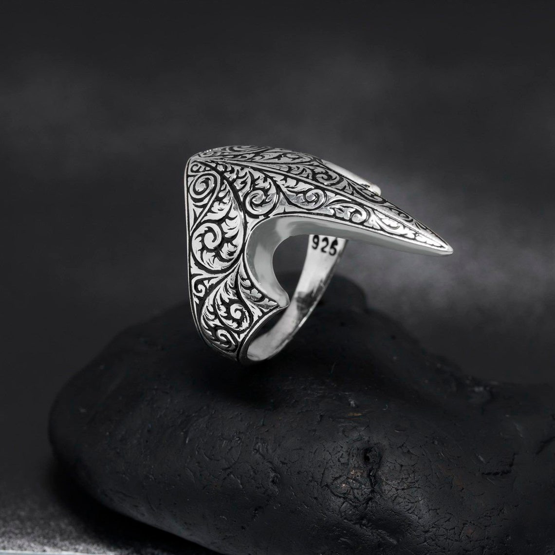 Turkish Ottoman Thumb Ring Solid 925 Sterling Silver Men's - Etsy