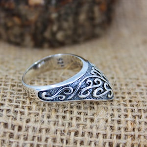 Turkish Ottoman Thumb Ring Solid 925 Sterling Silver Men's Ring IYI ...