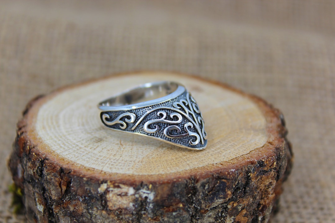 Turkish Ottoman Thumb Ring Solid 925 Sterling Silver Men's Ring IYI ...