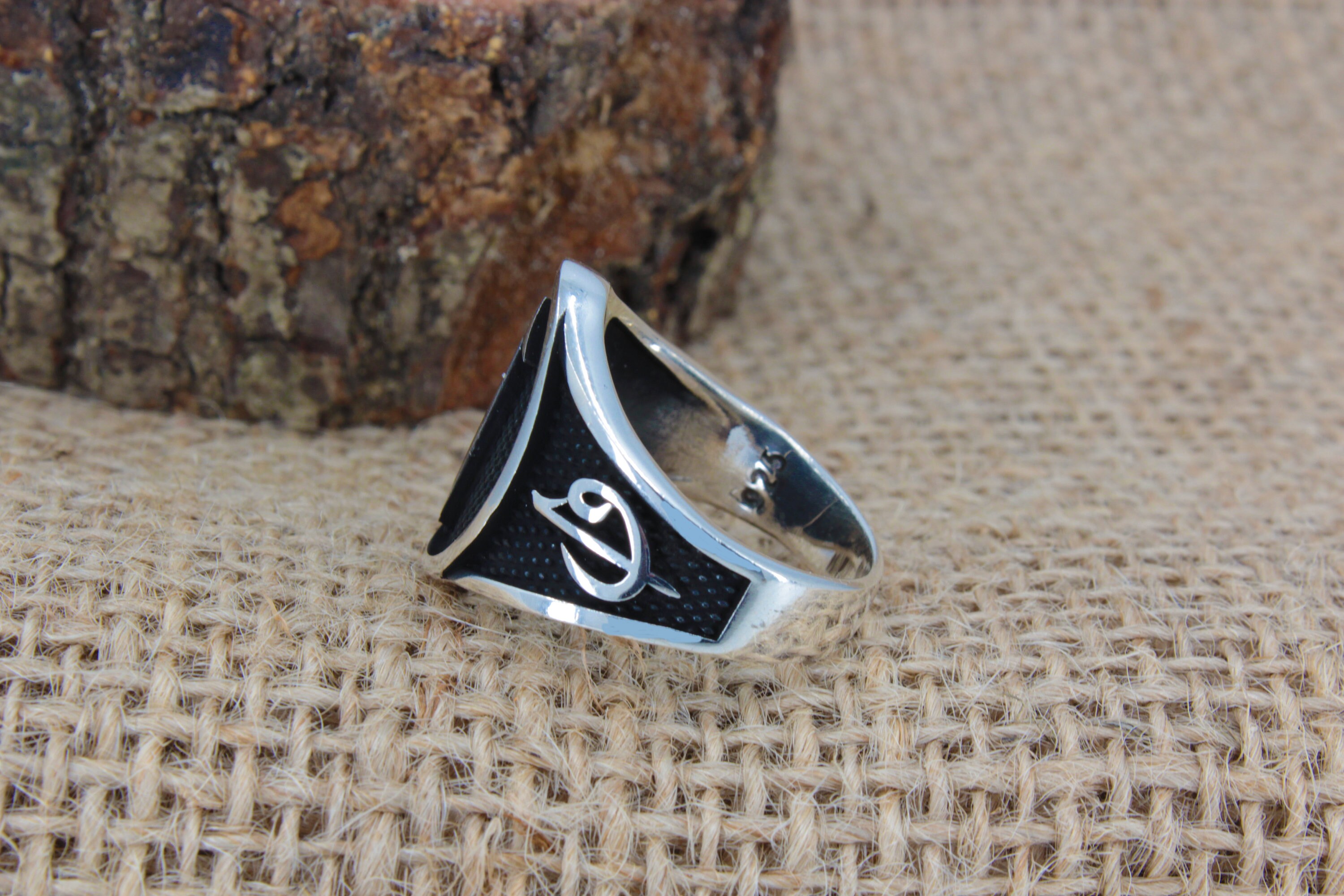 Islamic Letters Elif Vav Solid 925 Sterling Silver Men's - Etsy