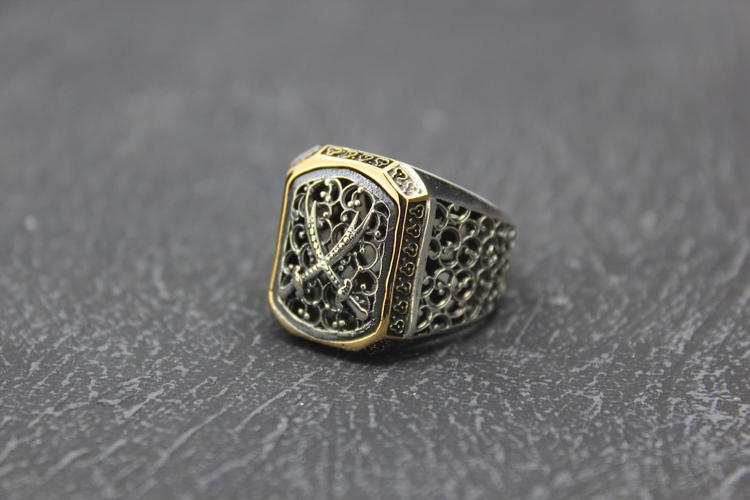 Ali's Zulfiqar Sword Solid 925 Sterling Silver Men's Ring Sword Ring ...