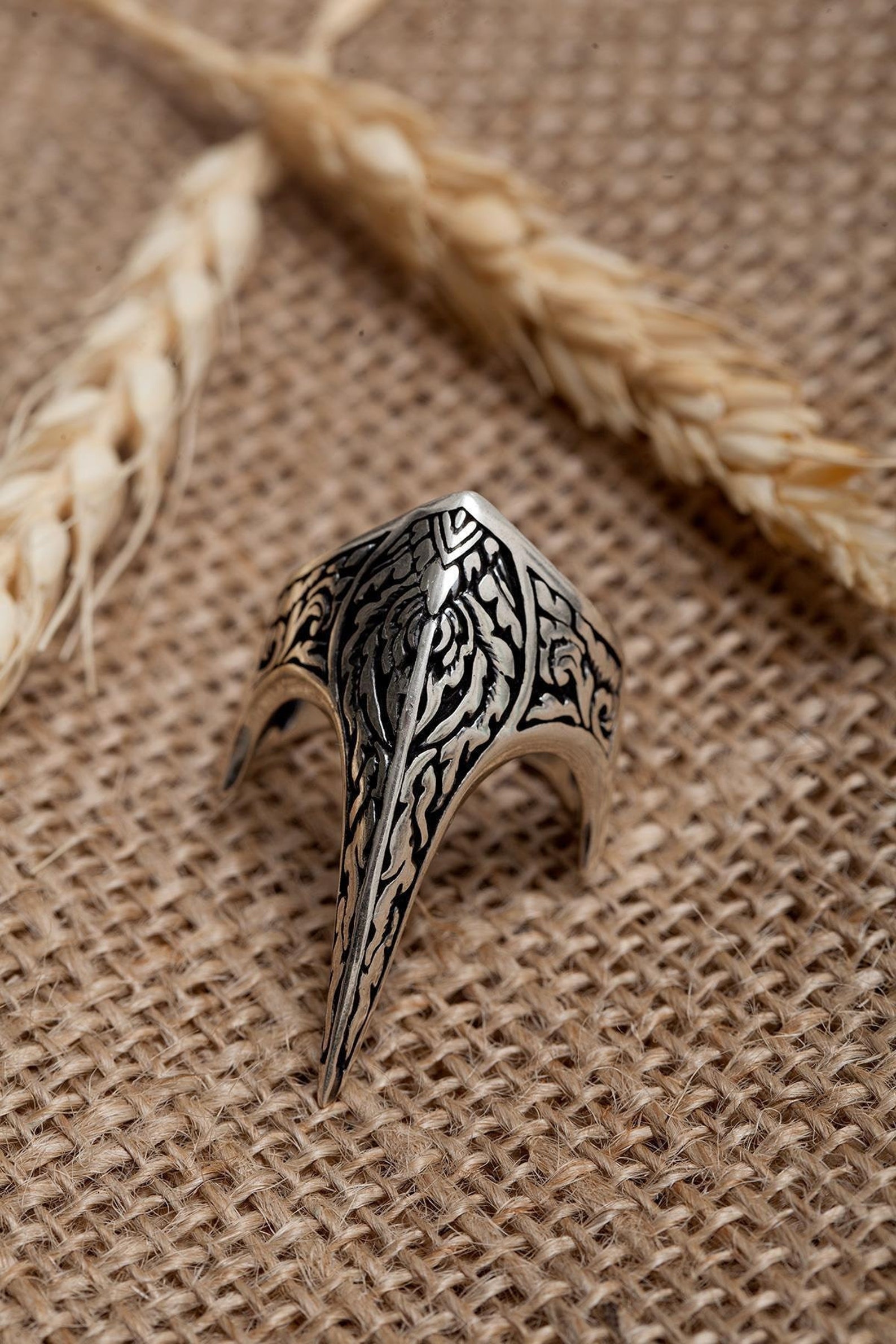 Turkish Ottoman Thumb Ring Solid 925 Sterling Silver Men's - Etsy