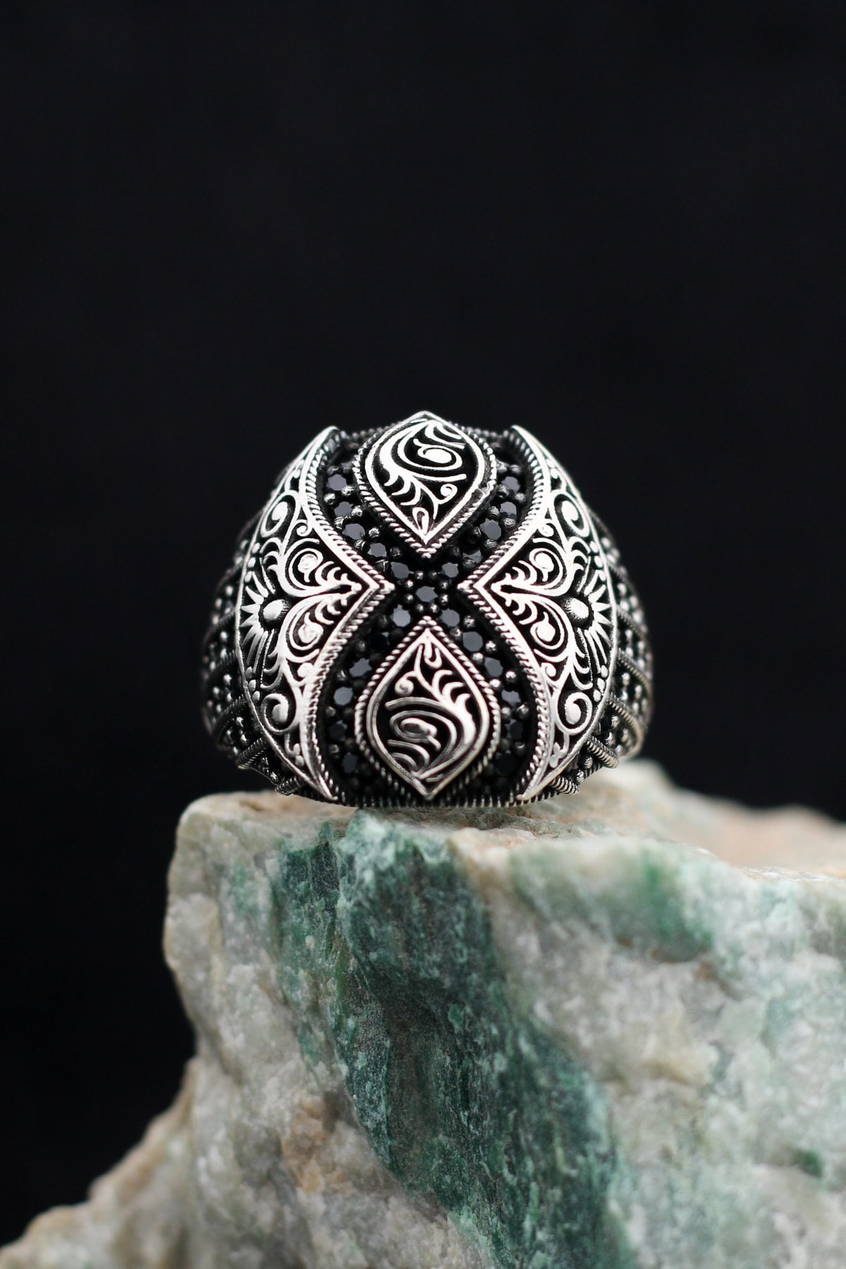Infinity Design Black Micro Zircons Solid 925 Sterling Silver - Etsy