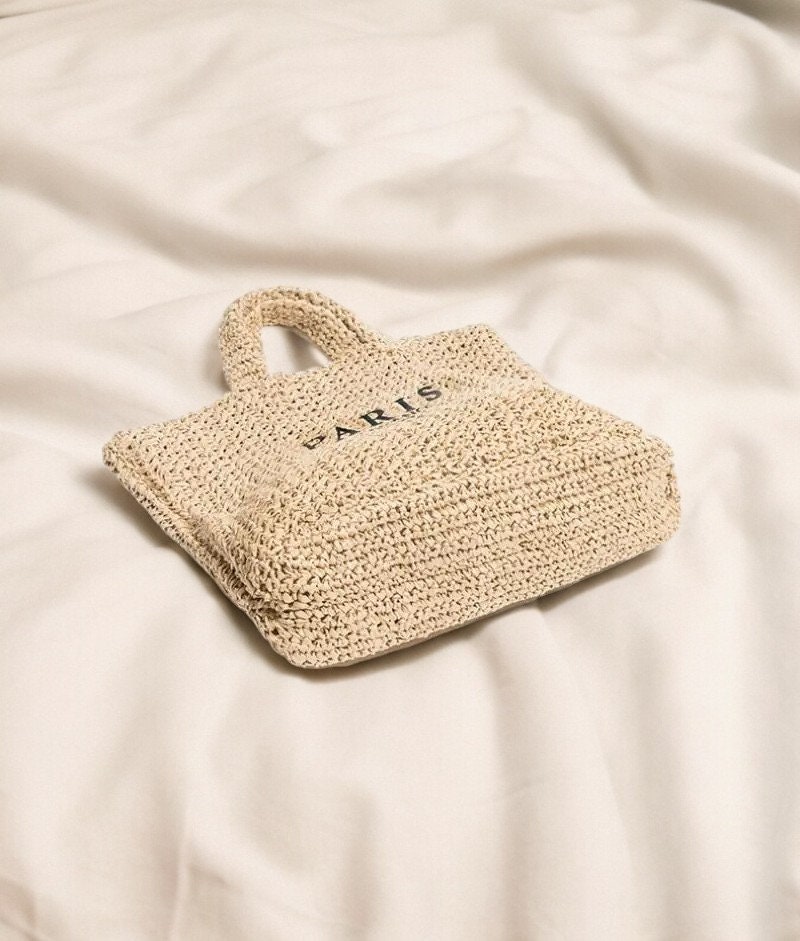 Chic Raffia Paris Beach Bag: Your Everyday Medium Tote and Holiday ...
