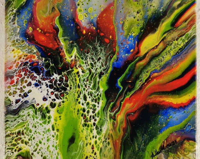 CORRAL, Acrylic Pouring, Fluid Painting, 30 X30 Cm Canvas - Etsy