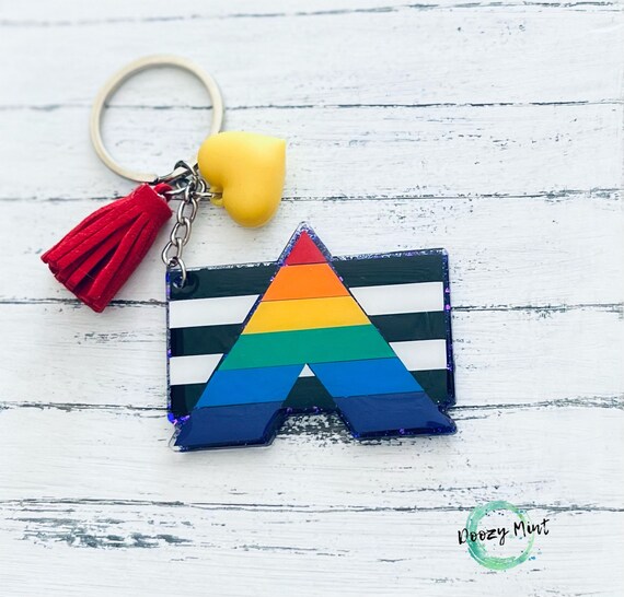 Ally Pride Flag Retractable Keychain Queer Rainbow Car - Etsy