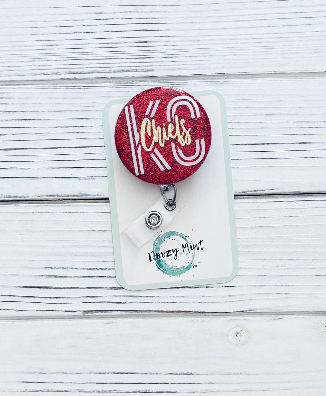 Kansas City Chiefs Retractable Badge Reel, KC Chiefs, Gifts for Women ...