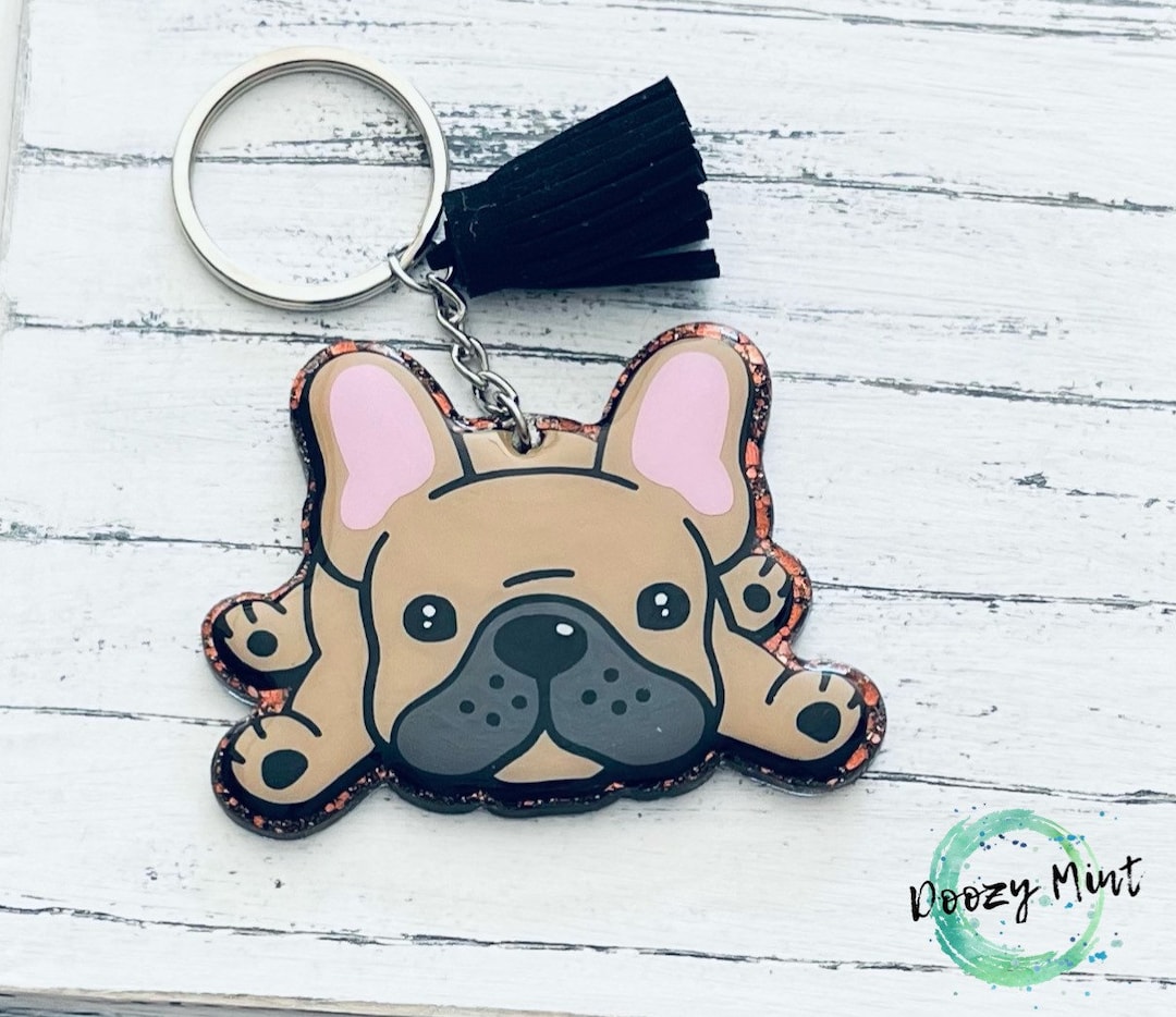 French Bulldog Acrylic Keychain for Dog Mom, Cute Pet Dog Gift for ...