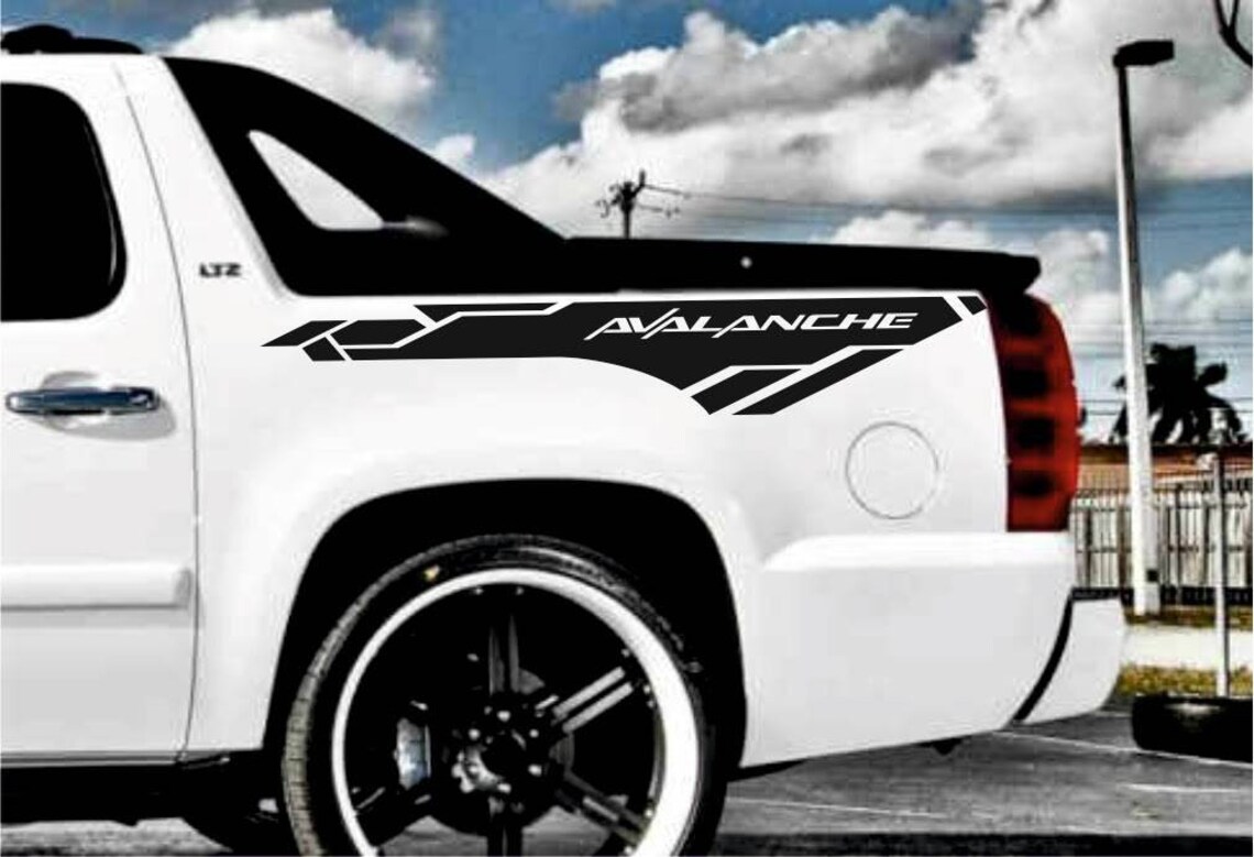CHEVROLET AVALANCHE 2pcs stripes vinyl decals stickers logo | Etsy
