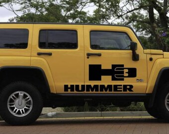 HUMMER 3 2pcs Stripes Vinyl Decals Stickers Logo High | Etsy