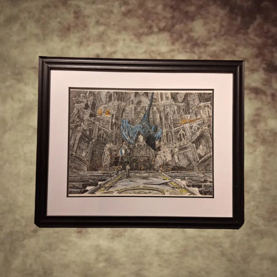 Demon's Souls: Blue Dragon / A3 420mm X 297mm / Original Ink Drawing - Etsy
