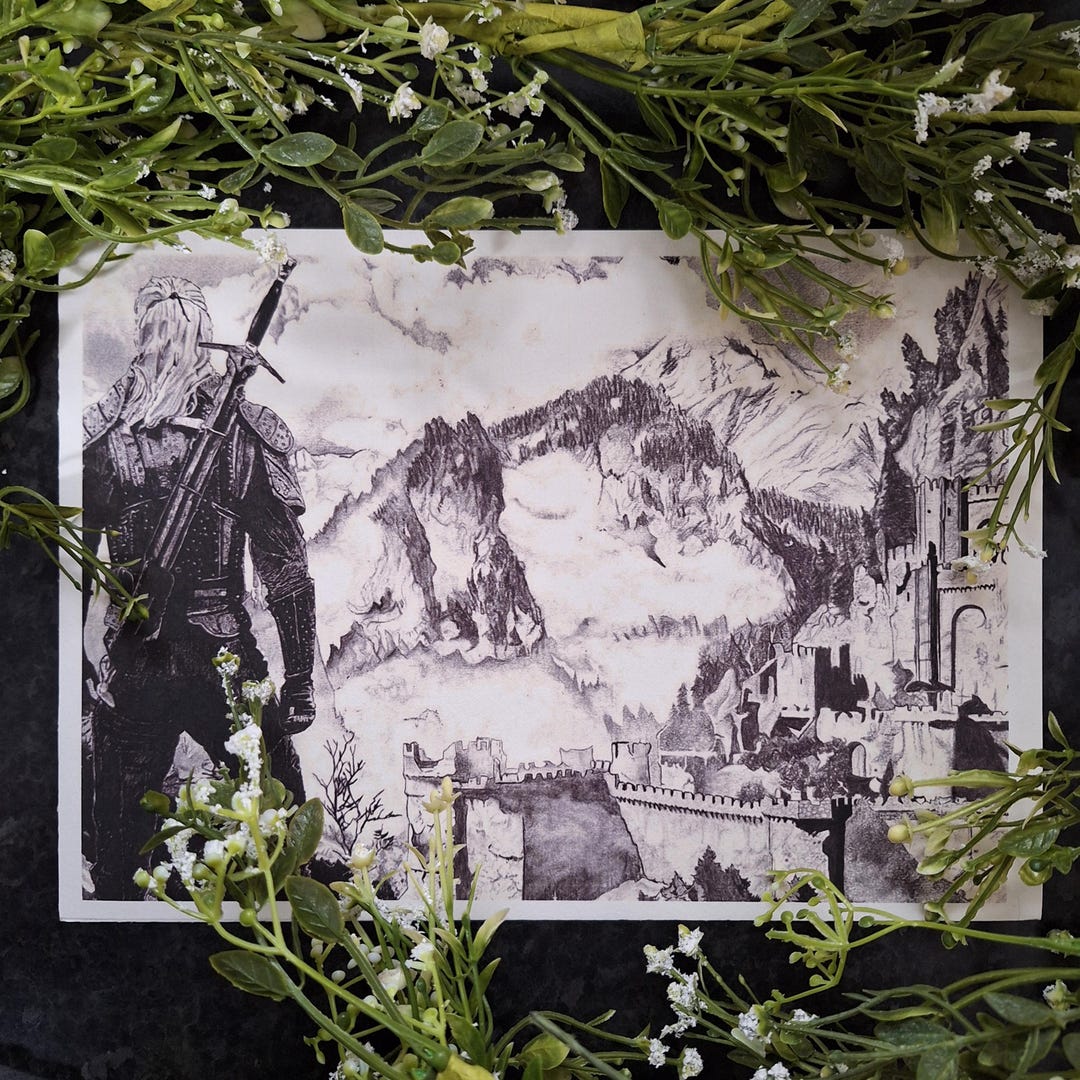 The Witcher: the Valley of Kaer Mohen / A4 Print 220g/m2 100lb Medium ...
