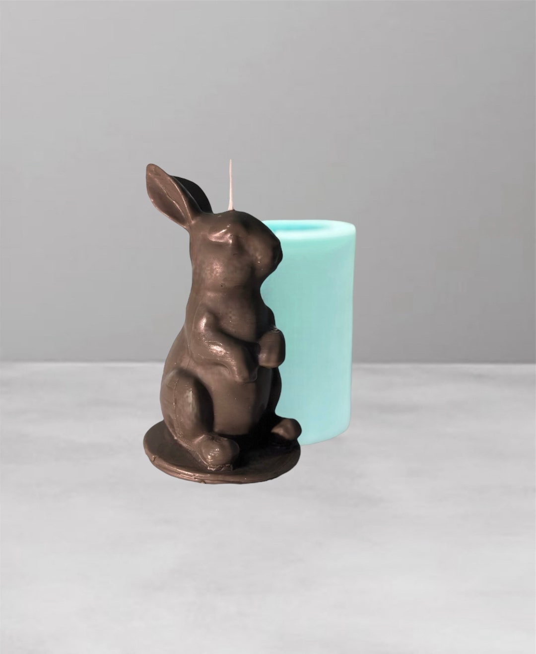 Cute Bunny Candle Mold SET, Rabbit Silicone Mold Easter New Year or ...