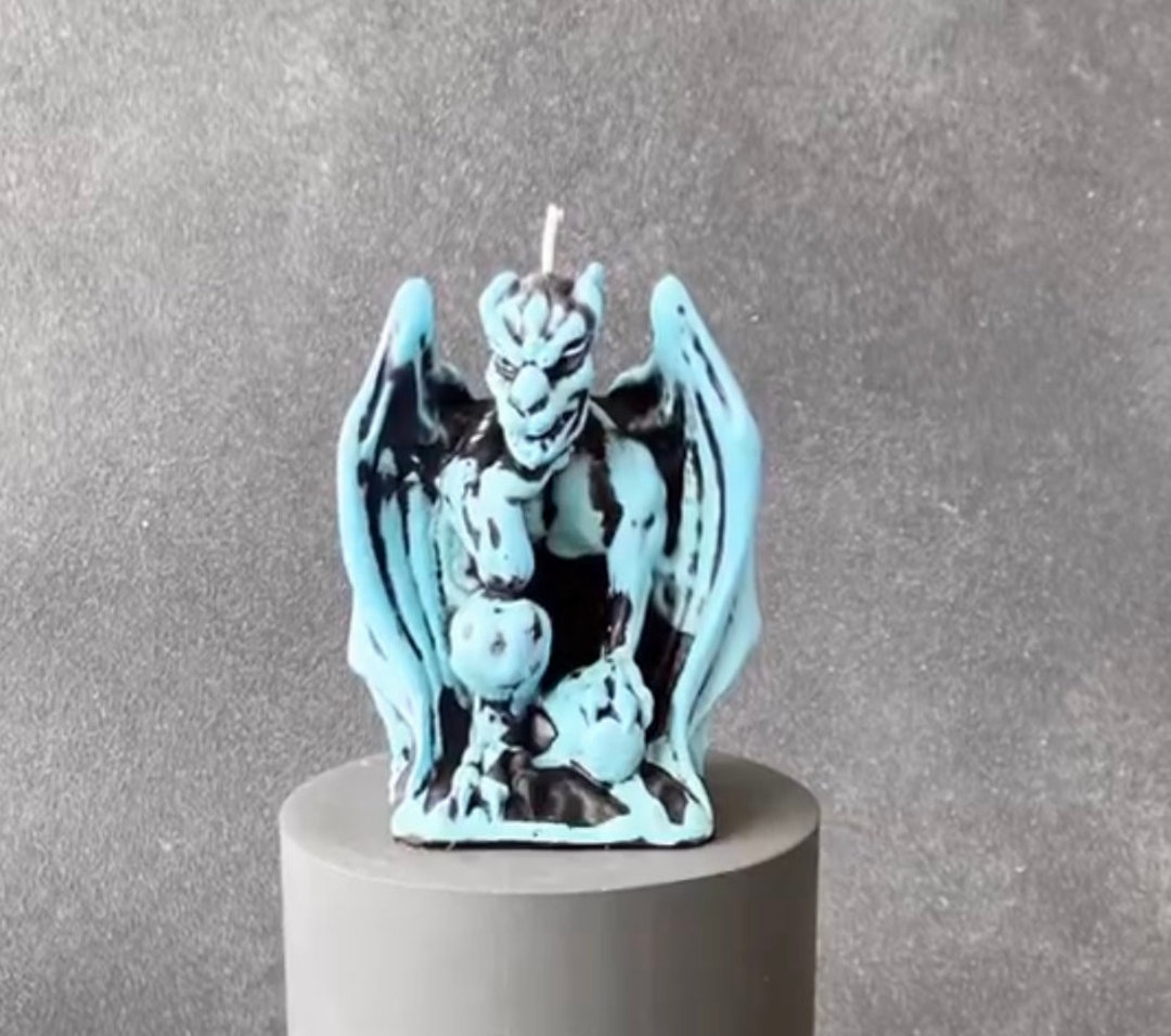 3D Silicone Gargoyle Mold Creepy Halloween Resin Gargoyle Figurine ...