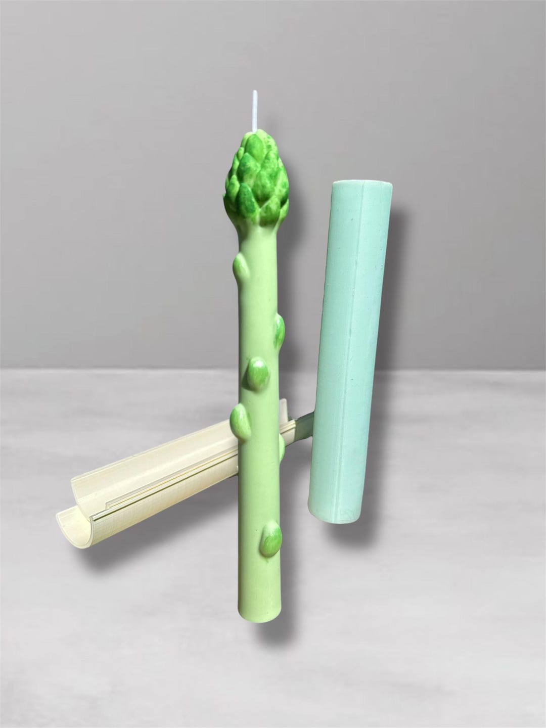 8.6 Asparagus Candle Mold Vegetable Taper Candle Mold Spring Greenery ...