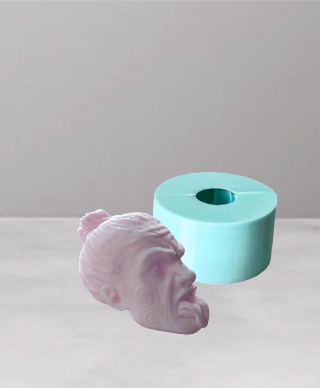 Maori Head Silicone Candle Mold Mokomokai Rsin Mould Toi Moko Candle ...