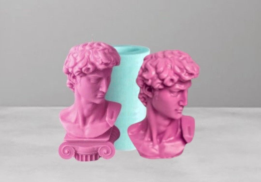 3D David Candle Mold 6,6" (17cm), 3d Candle Mold, Silicone Molds, Body ...