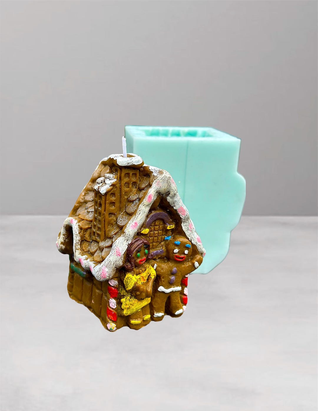 4,2 Gingerbread House Silicone Mold Unique Gingerbread House Candle ...