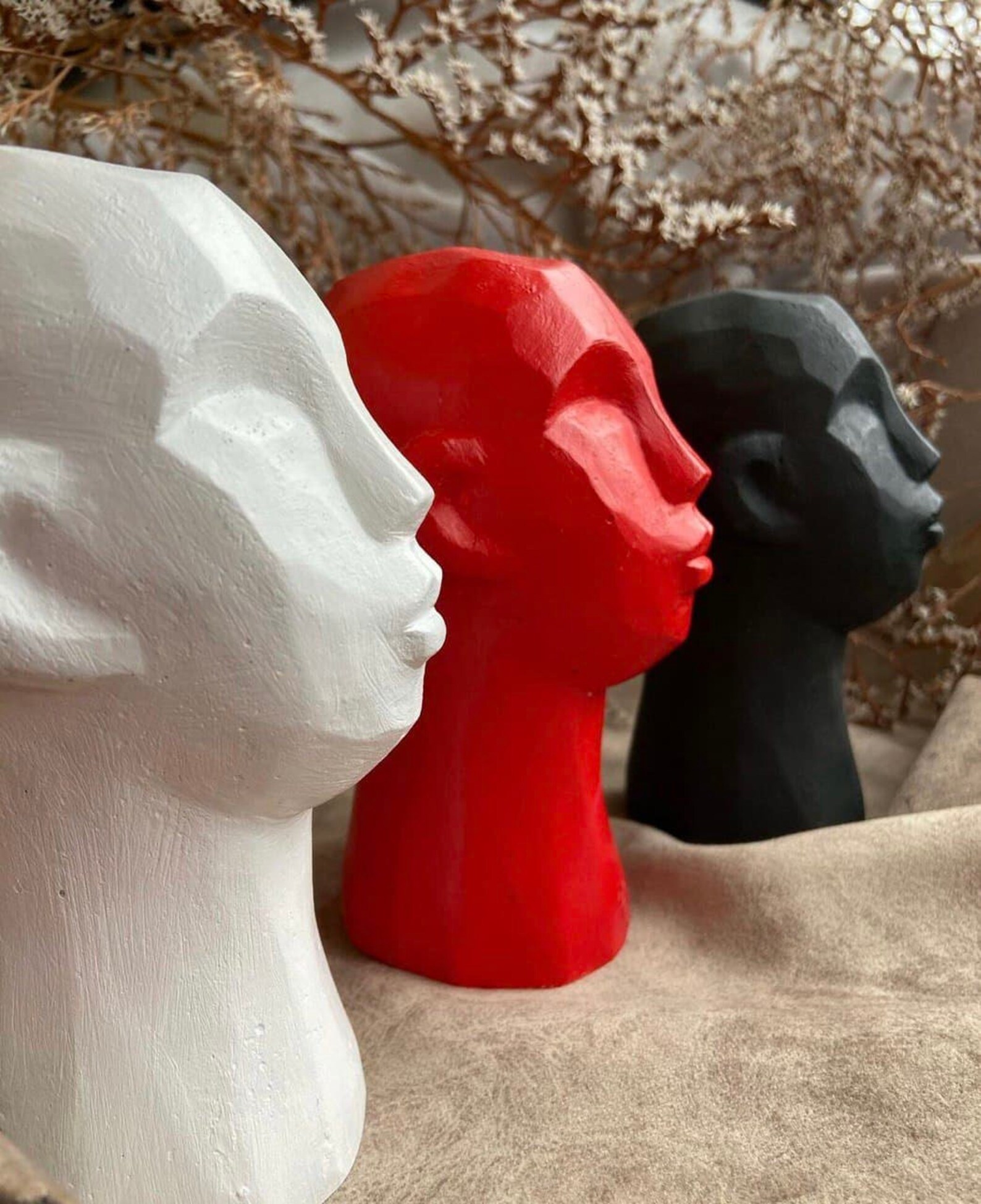 14cm Face Design Pots/ Candle/ Plaster/ Resin Molds Silicon - Etsy