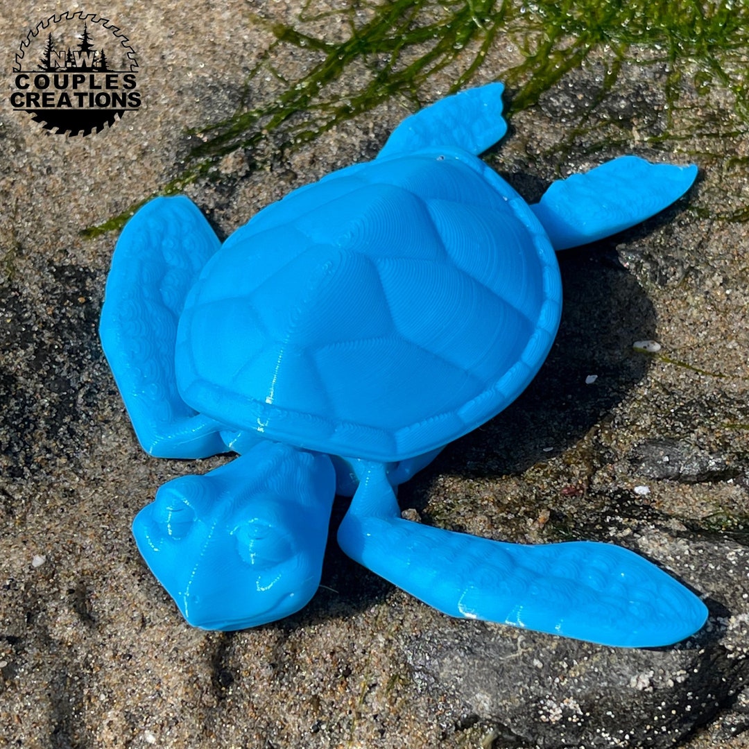 3D Printed Articulated Turtle Fidget Toy - Etsy