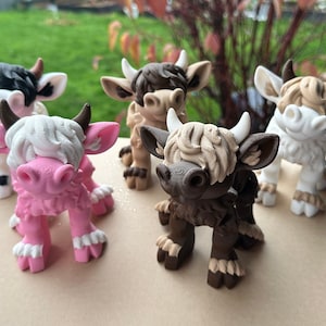 Highland Cow, 3D Printed, Multi Colored Cow - Etsy