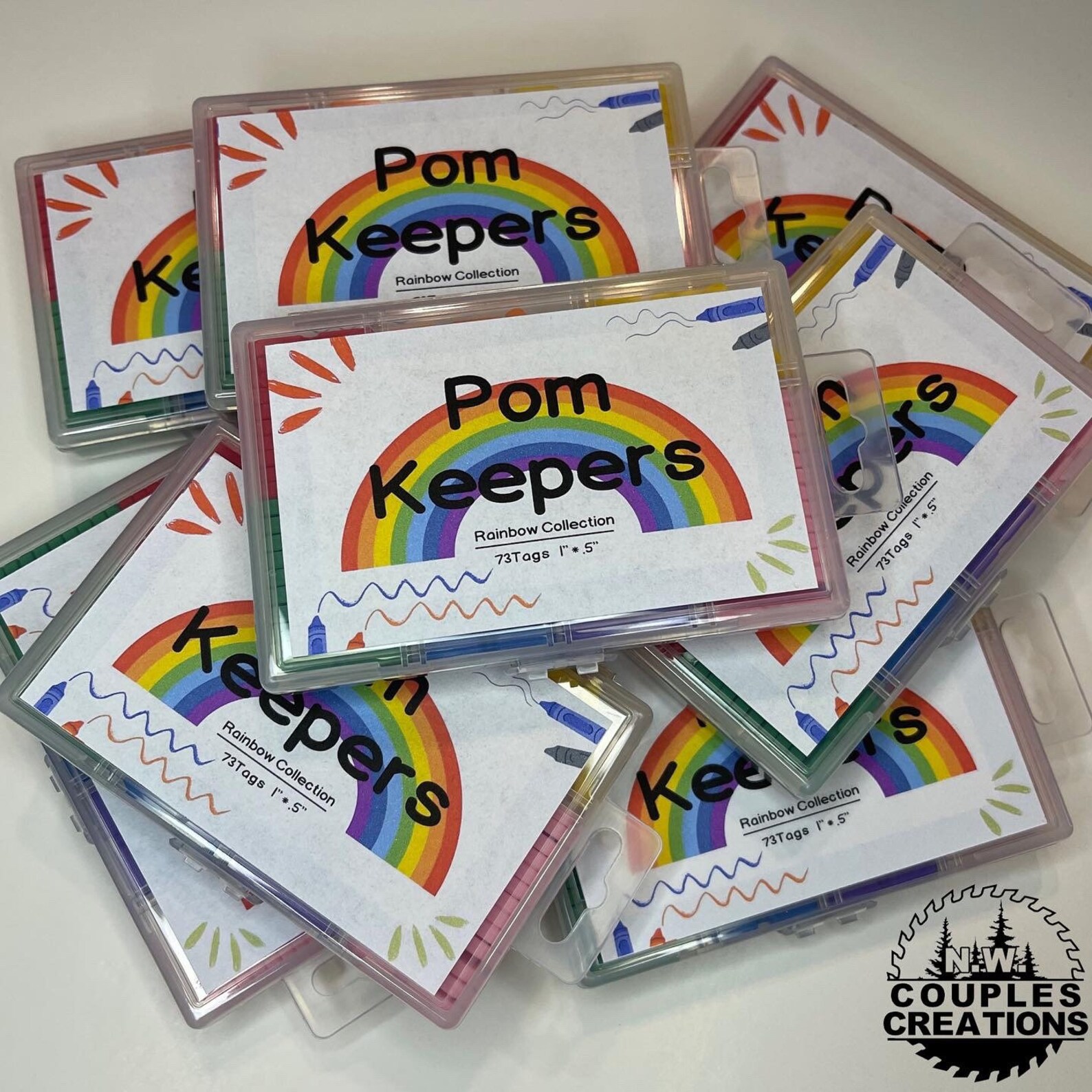 Pom Keepers-3d Printed Pom Keepers Pompom Tag Pom Holders - Etsy