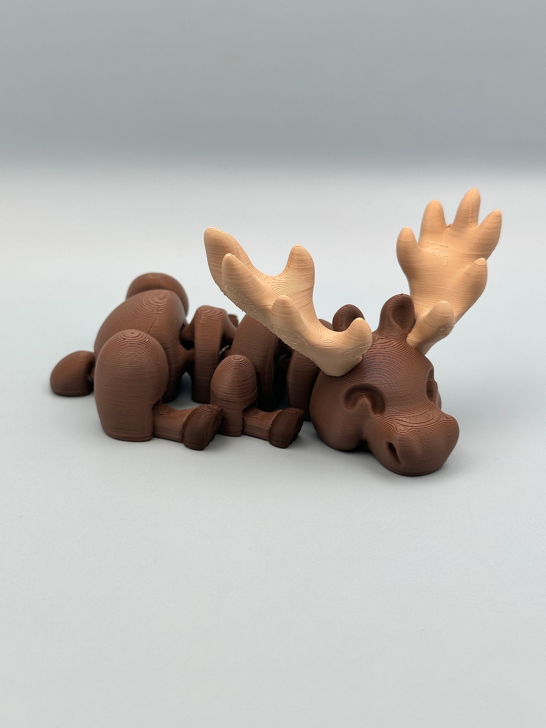 Lazy Moose, 3D Printed Lazy Moose, Baby Lazy Moose, Multicolored Moose ...