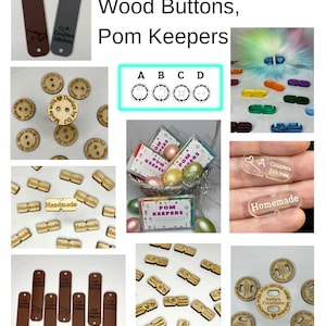 Large Plain Pompom Keeper Buttons, the Original Removable Pompom ...