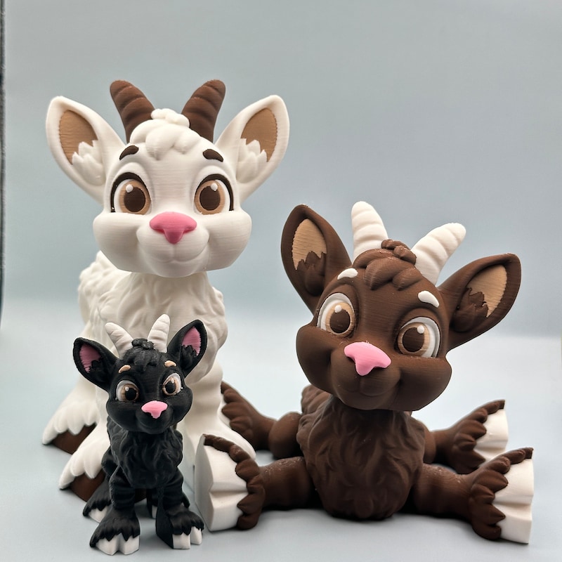 Brown Goat Miniature - Etsy