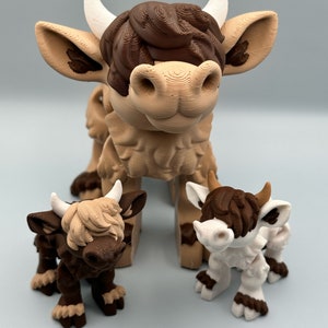 Highland Cow, 3D Printed, Multi Colored Cow - Etsy