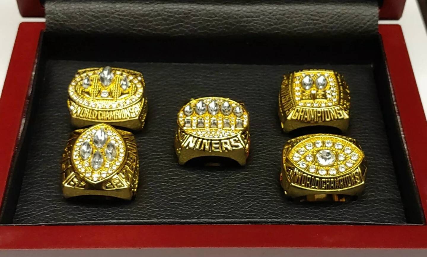 San Francisco 49ers Super Bowl 5 Ring Set con caja de | Etsy