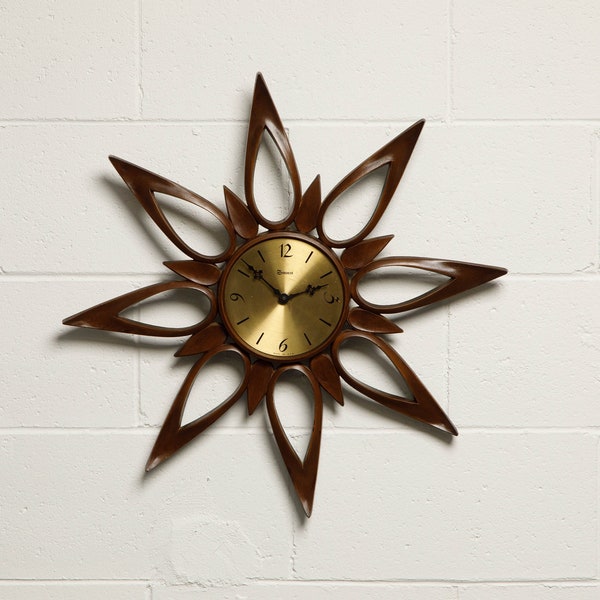 Mid Century Wall Clock - Etsy