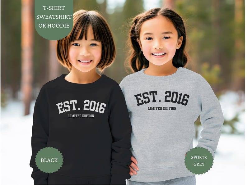 10th Birthday Apparel, College Style Kids Sweater - Etsy