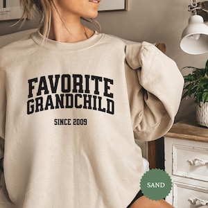 Custom Favorite Grandchild Sweatshirt, Grandma Favorite Unisex Crewneck ...