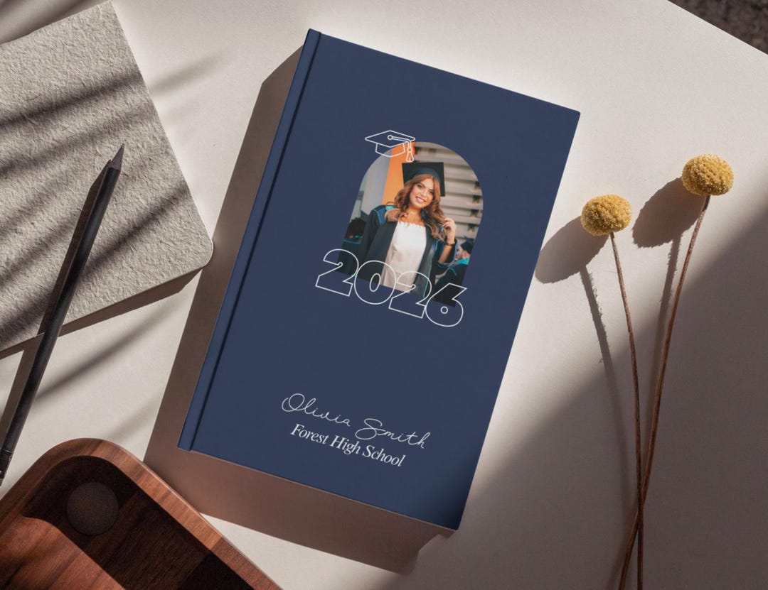 Custom Graduation Guest Book, Class of 2026 Photo Album, Personalized ...