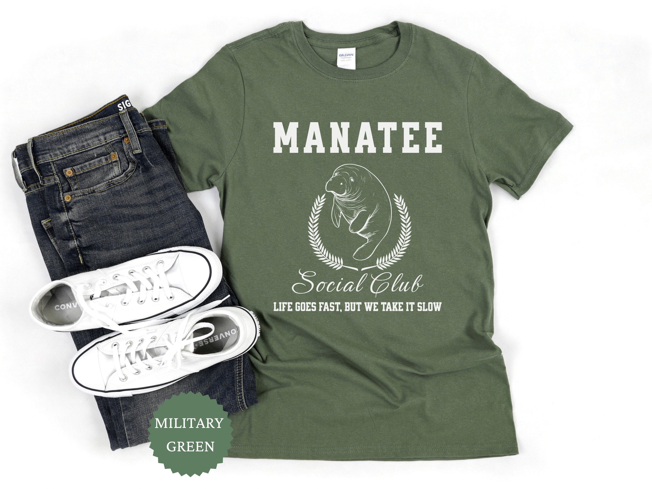 Cute Manatee Shirt, Manatee Social Club Comfort Colors Tshirt, Ocean ...